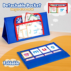 Torlam CVC Word Builder Kindergarten Classroom Must haves, Phonics Games Preschool Learning Activities Spelling Toy Reading Letter Site Sight Words Games Flash Cards for Kids Autism Special Education