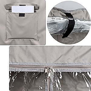 YLOVAN Storage Shelf Cover Wire Rack Shelving Dust Protective, Fits Racks 48" Lx19''Dx72''H One Side See Through Panel (Cover only)