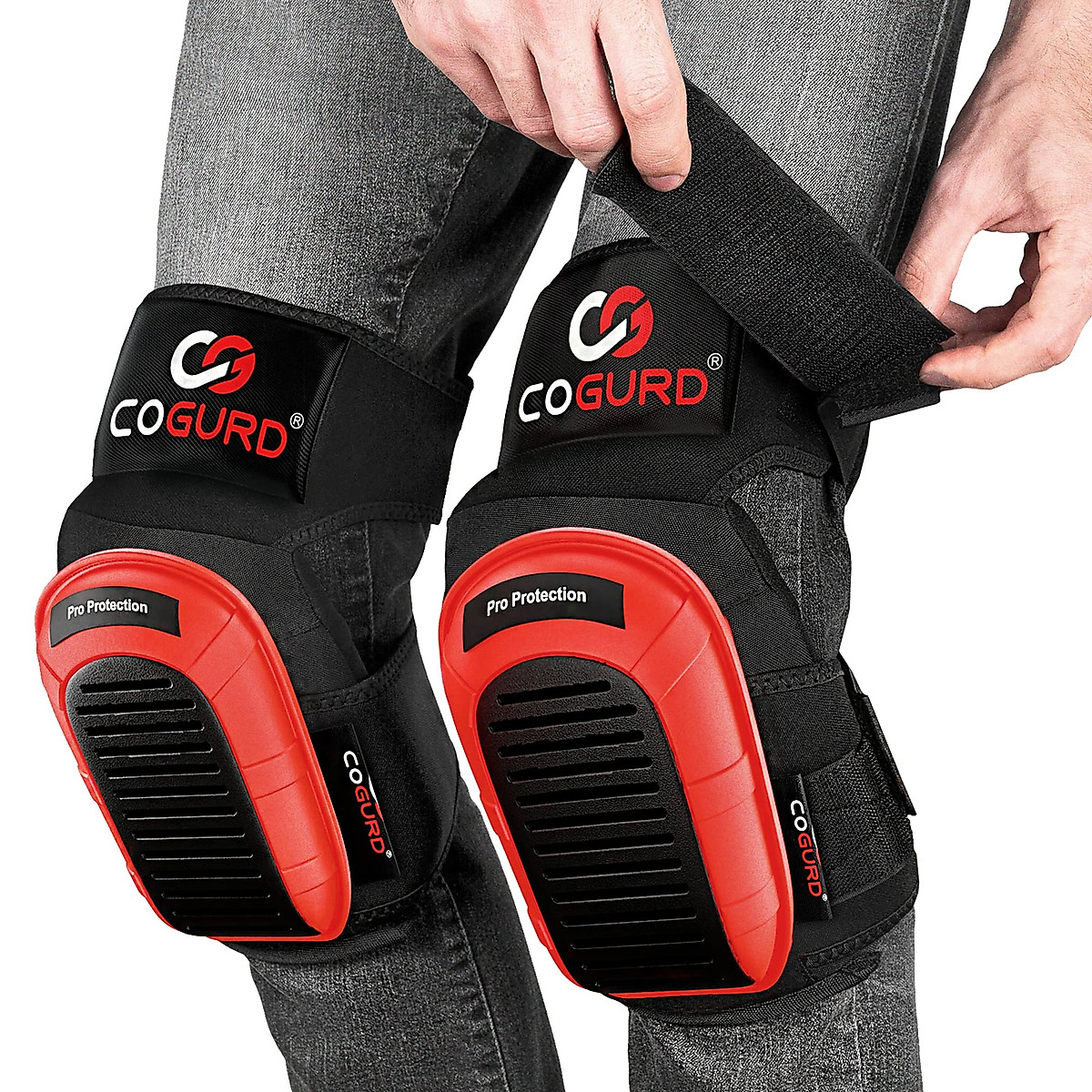 COGURD Knee Pads Construction knee pads for Work knee pads for men Gardening Flooring Cleaning Tiling Professional Knee Pad with Soft Gel Cushion Nos-slip Durable Waterproof Material Fits Men & Women