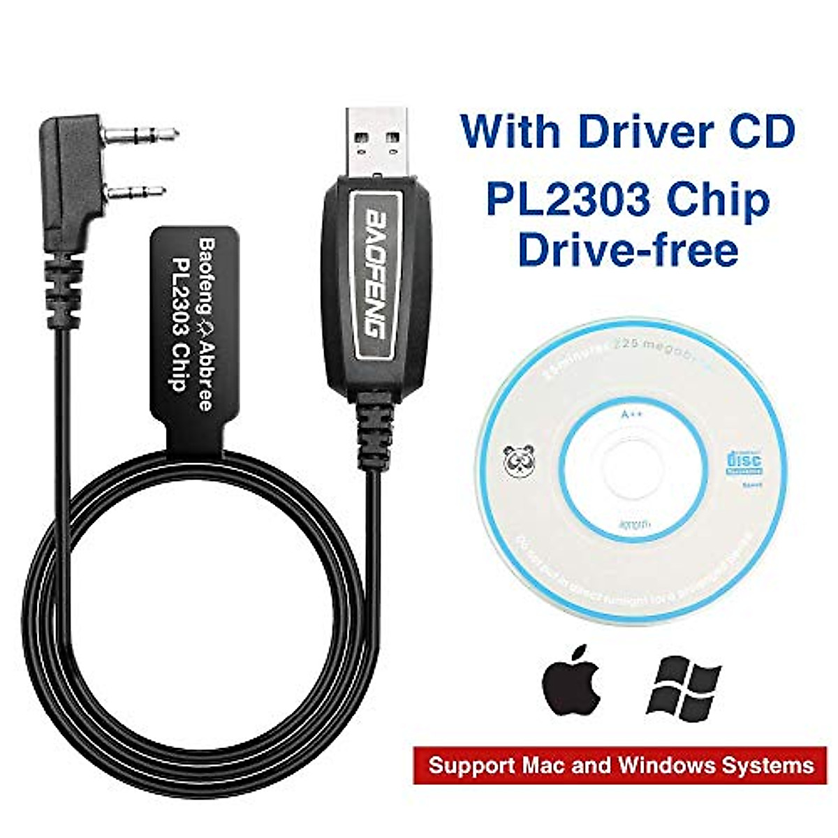 BaoFeng UV-5R 8W High Power Two Way Radio Portable Ham Radio Handheld with one More 3800mAh Battery,Speaker, Antenna, USB Program Cable and Earpiece