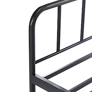 Amazon Basics Twin Daybed and Trundle Bed Frame Set, Easy Assembly, Space Saving, Steel Slat Support, Black, 77.3 x 40 x 35.4 in