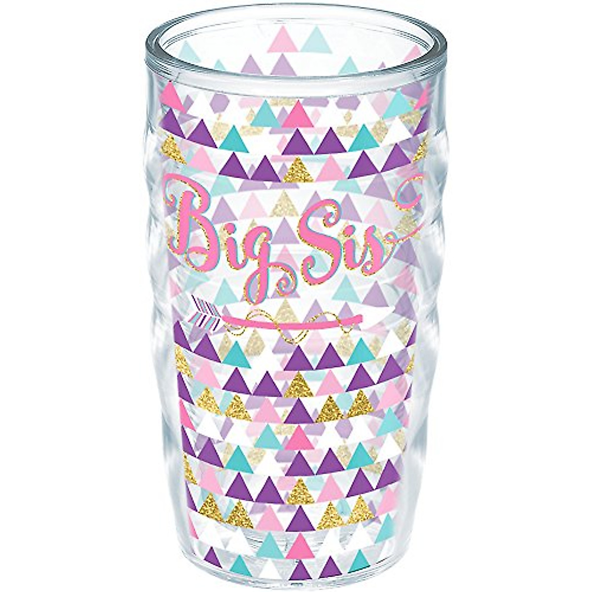 Tervis Big Sis Sister Made in USA Double Walled Insulated Tumbler, 10oz Wavy, Unlidded
