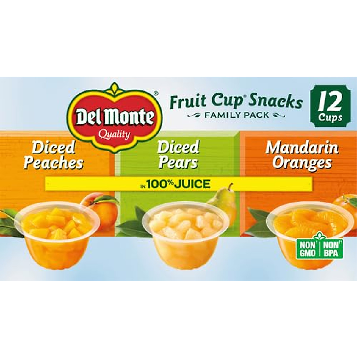 Del Monte Fruit Cup Snacks In Juice, 4 Oz, 12 Ct