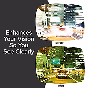 Battlevision As Seen On TV Night Vision Glasses 2 Pairs by BulbHead - Amazing Night Driving Glasses Protect Eyes From Blinding Headlight Glare - Green Lenses Enhance Clarity - Flexible Frames, 6 In