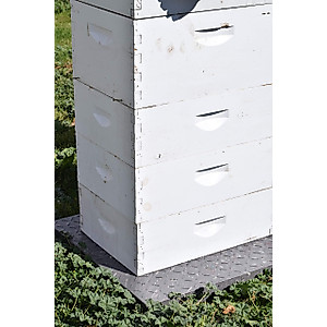 AC Condensing Unit Support Pad 24x24x2 | Equipment Support Pad | Generator Pad for HVAC Units, Generators, AC Condensers, Air Conditioners, Beehives & More | 100% Recycled Plastic AC Condenser Pad