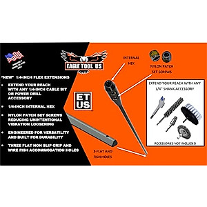 Eagle Tool US Installer Bit and Drill Bit Extension, 52-INCH - ETHX25052 (Replaces ETHX25054)