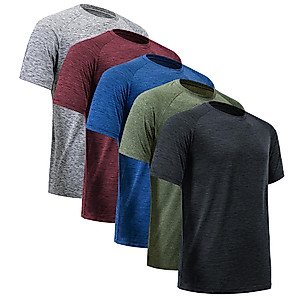 CE' CERDR Mens Workout Shirts Quick Dry Performance Short Sleeve Athletic Shirt