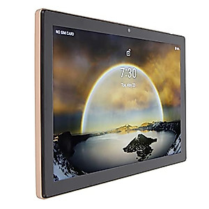 Airshi Gaming Tablet, US Plug 100‑240V 6GB RAM 256GB ROM Octa Core CPU 10.1 Inch FHD Office Tablet for School (Gold)