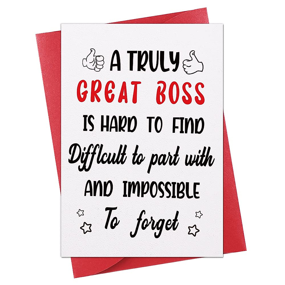 WhatSign Boss Day Card for Women Men 4"x6" National Bosses Day Gifts Card for Male Female Boss Lady Her Him Happy Boss's Day Gift Ideas Cards Boss Christmas Birthday Gift Greeting Cards with Envelopes