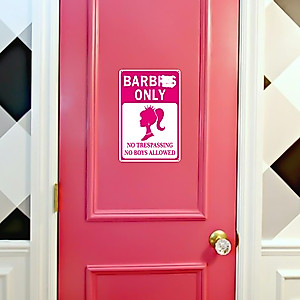Urespkle Babi room decor, Babi Room Wall Decor for Girls Bedroom, Babi Only Girl Cave Sign Hot Pink Babi Bedroom Decor, 12x8