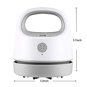 Elgood Tabletop Vacuum Cleaner with Cleaning Brush,Eraser dust Vacuum USB Charging,Best Desk Vacuum No Dead Angle Cleaning (Gray)