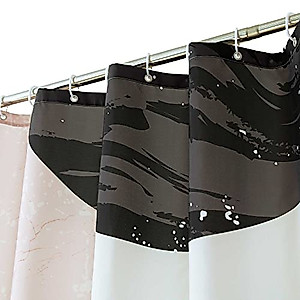 GiuMsi 72"X72" Boho Mid Century Black and White Shower Curtain Sets with Tassel Pendants Arch Sun Modern Minimalistic Leaves Bathroom Curtains Waterproof Durable Ployester 12 Hooks Home Decorations