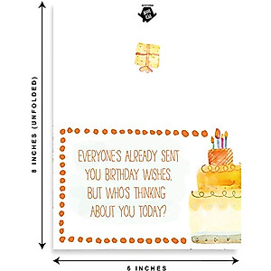 Red Door Inspirations Funny Belated Happy Birthday Card, 25 cards and envelopes (Belated Birthday - Humorous)