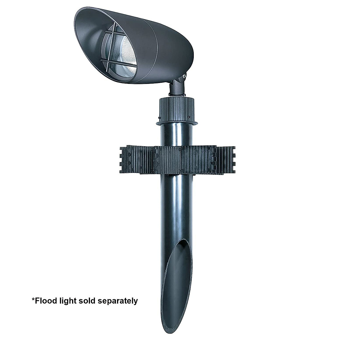 Nuvo Lighting SF76/641 3-Inch by 18-Inch PVC Mounting Post Die Cast Aluminum Cap Durable Outdoor Landscape Pathway Lighting, Dark Bronze