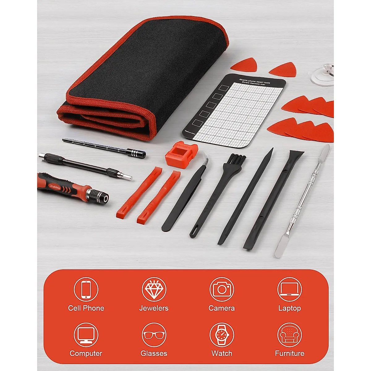Precision Screwdriver Set, Computer Repair Tool Kit, 146 PCS Laptop Screwdriver Kit with 123 Bits, Magnetic Mat, Magnetizer, for iPhone, MacBook, PC, Tablet, PS5, Xbox, Switch, Game Console