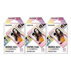 Fujifilm Instax Mini Macaron Instant Film Bundle (10 Exposures, 3-Pack) (3 Items)