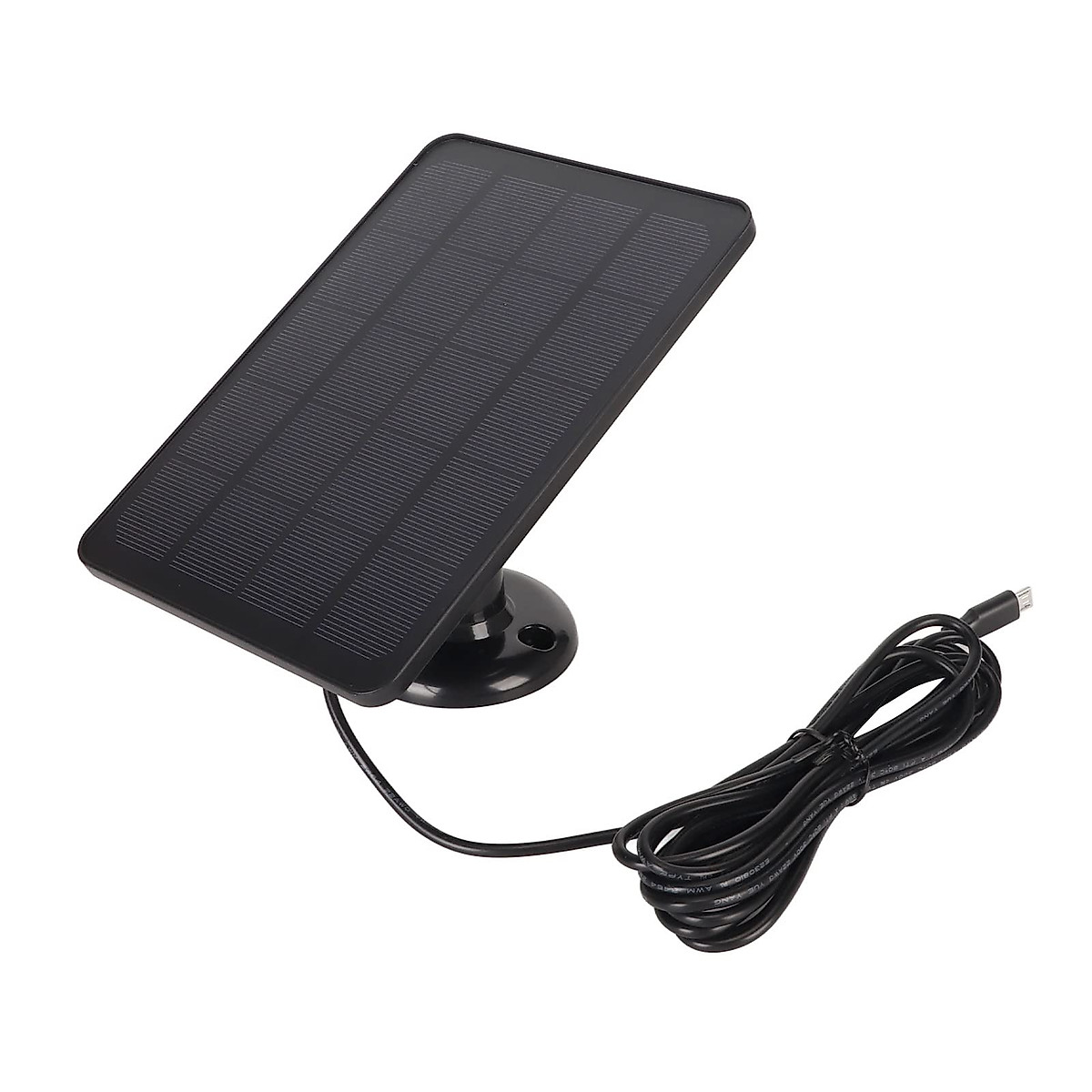 4W Solar Panel for Security Camera, DC 5V Micro USB & USB C Port Solar Panel, IP65 Waterproof Solar Charger for Eufycam, Arlo Essential Spotlight, XL Spotlight Cameras (Black)