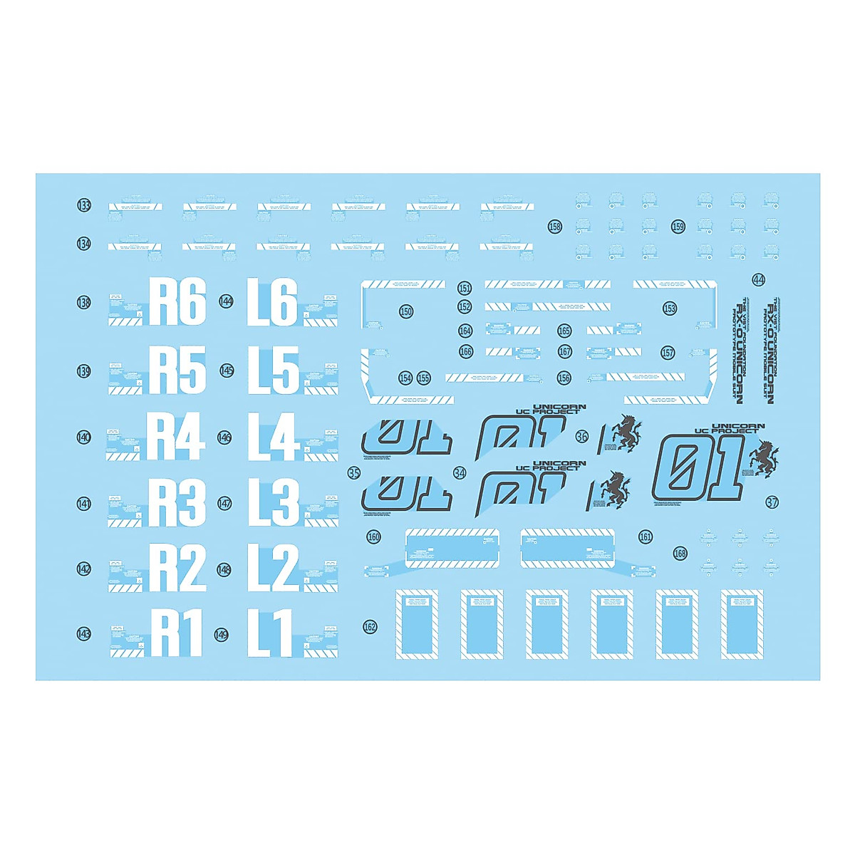 ANSAI High Precision Decals Decal for Hobby MG BARBATOS, MGRX-0 Unicorn VER.KA 1/100 Scale Model KIT (XY-MGX01)