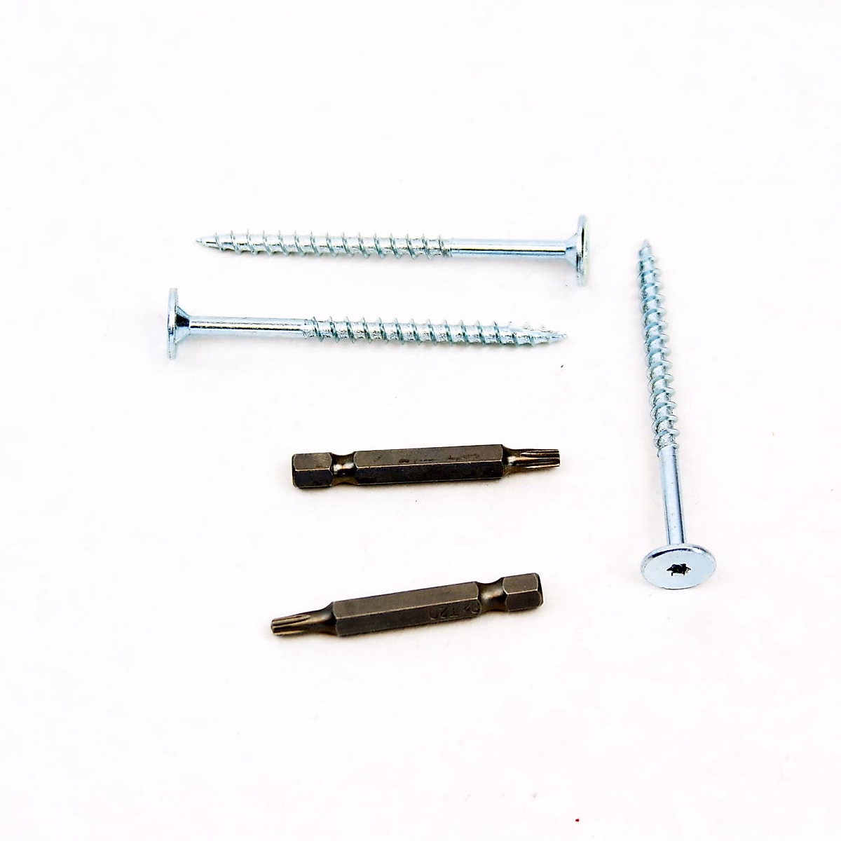 FastCap PowerHead Wood Screws with Flat Head - Self-Tapping Point - 3" Length, #2 Square Drive, Zinc Finish, 50-Pack - 99962