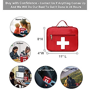 Gatycallaty First Aid Bag Empty Emergency Treatment Medical Bags Multi-Pocket for Home Office Car Traveling Hiking Trip