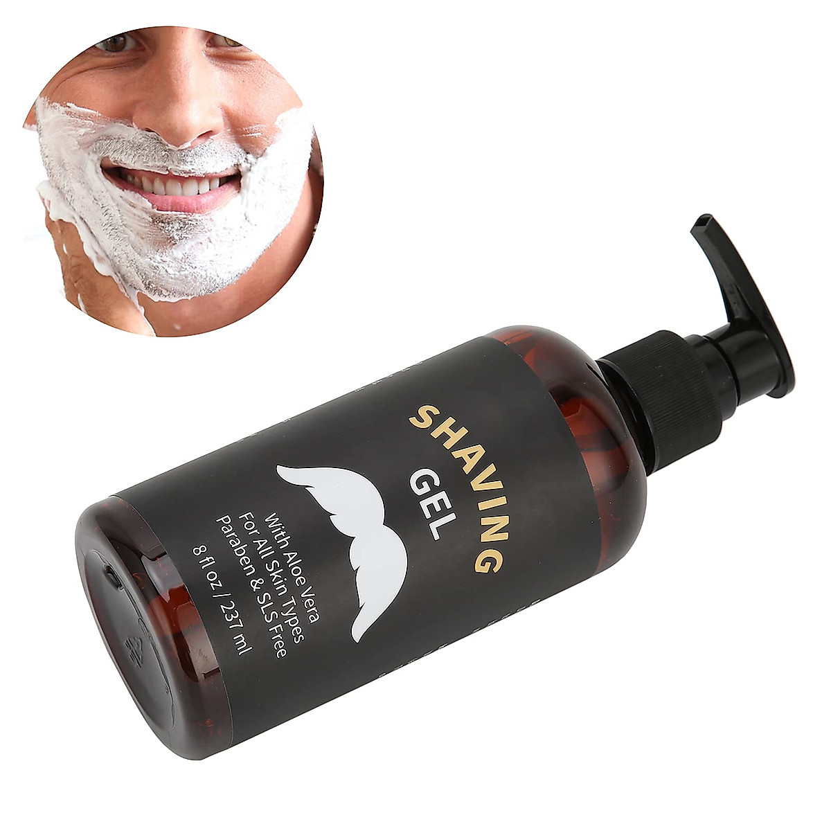 Men'S Shave Gel, Mens Beard Care Shaving Cream, Soften Beard, Moisturizing Against Irritation, Protect Skin Re ing Gel, Protects Against Irritation And Razor Burn, For Sensitive Skin (237ml)