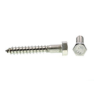 Prime-Line 9056237 Hex Lag Screws, 3/8 In. X 2-1/2 In., Grade 18-8 Stainless Steel (15 Pack)