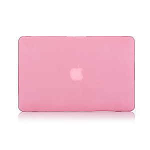 RUBAN Case Compatible with MacBook Air 13 Inch (Models: A1369 & A1466, Older Version 2010-2017 Release), Slim Snap On Hard Shell Protective Cover and Keyboard Cover, Pink