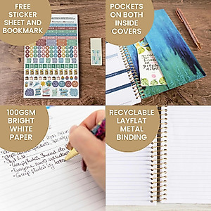 bloom daily planners 2024 Calendar Year Day Planner (January 2024 - December 2024) - 5.5” x 8.25” - Weekly/Monthly Agenda Organizer Book with Stickers & Bookmark - Blue Kintsugi