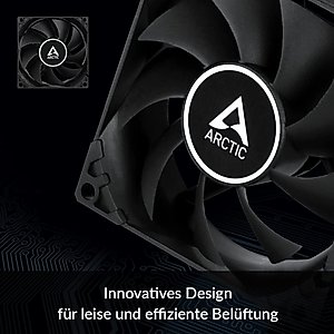 ARCTIC F8 PWM PST CO - 80 mm Case Fan with PWM Sharing Technology (PST), Dual Ball Bearing for Continuous Operation, Computer, Fan Speed: 300–2000 RPM - Black