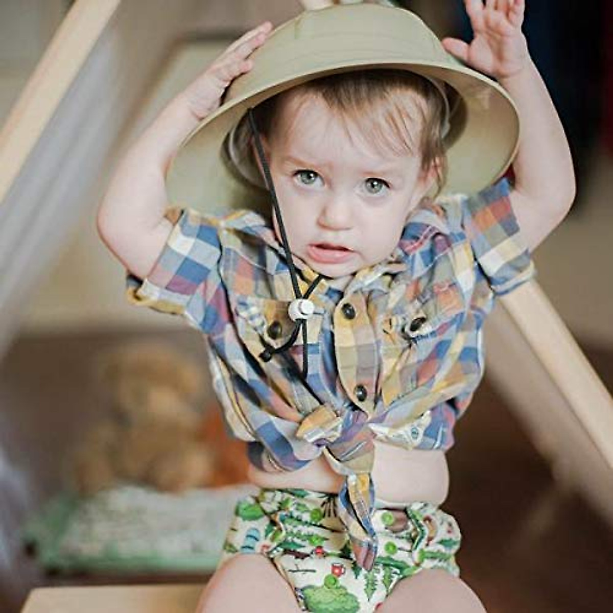 No Prep Organic Cloth Diaper – Smart Bottoms Dream Diaper 2.0 – Washable, Reusable – Natural Fiber Interior (Campfire Trails)