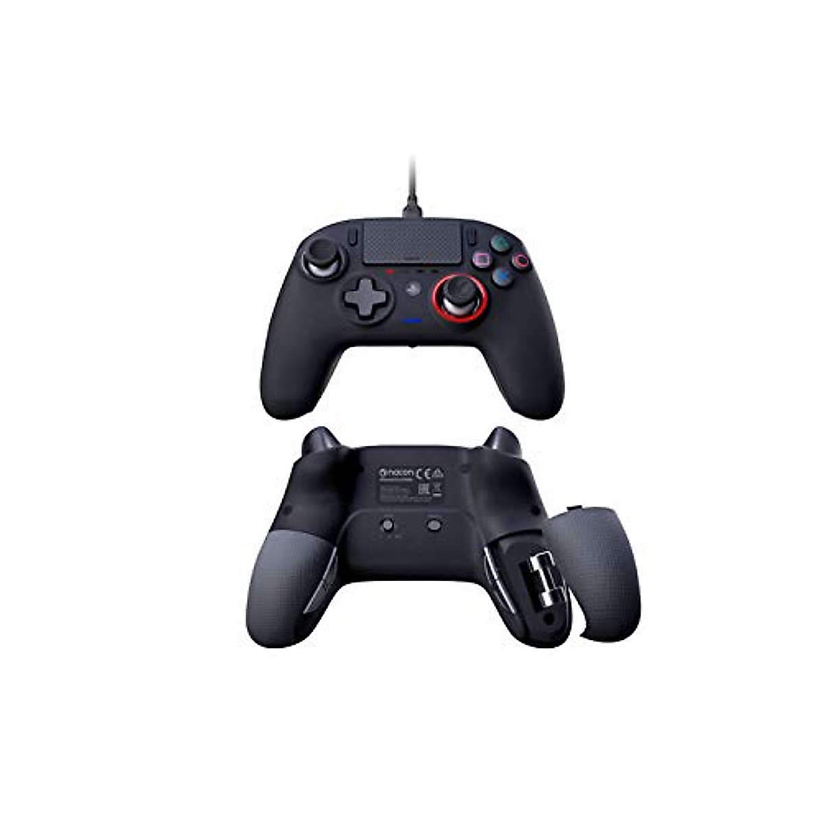 NACON PlayStation 4 Controller - Wired, USB-C, 4 Configurable Shortcut Buttons, Dual Concave Customizable Sticks, LED Player Status Indicator