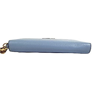 Michael Kors Jet Set Travel Continental Zip Around Leather Wallet Wristlet (Pale Blue)