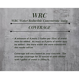 Concrete Stain Concentrate Just Add Water, User & Eco-Friendly Semi-Transparent Professional Grade Cement Stain, Concrete Resurrection Brand 32 Ounce Mocha