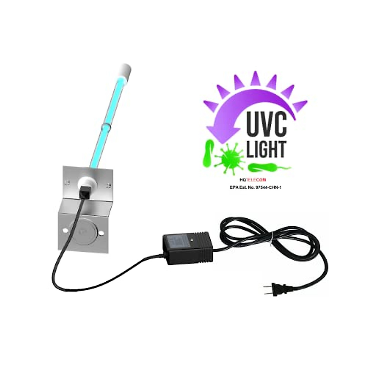 120V 14" Bulb UV Lamp Coil Cleaner for A/C HVAC with Germicidal Bulb and Magnet - Requires 120 Volts Power Input