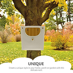 Zerodeko Finch Nests 4 Pieces Plastic Bird Nesting Box, Bird Roosting Box Parakeet Nesting Box, Plastic Bird Cage Breeding Box for Finches, Bluebirds, Sparrows, Small Parrots Parakeet Cage