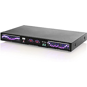 EMB EQ76 19'' Rack Mount Dual 15 Band 4 Input Stereo Graphic Equalizer Pro DJ with 2 RCA line input and output, Removable Rack Mount Brackets and 110V/220V Switchable Power Source