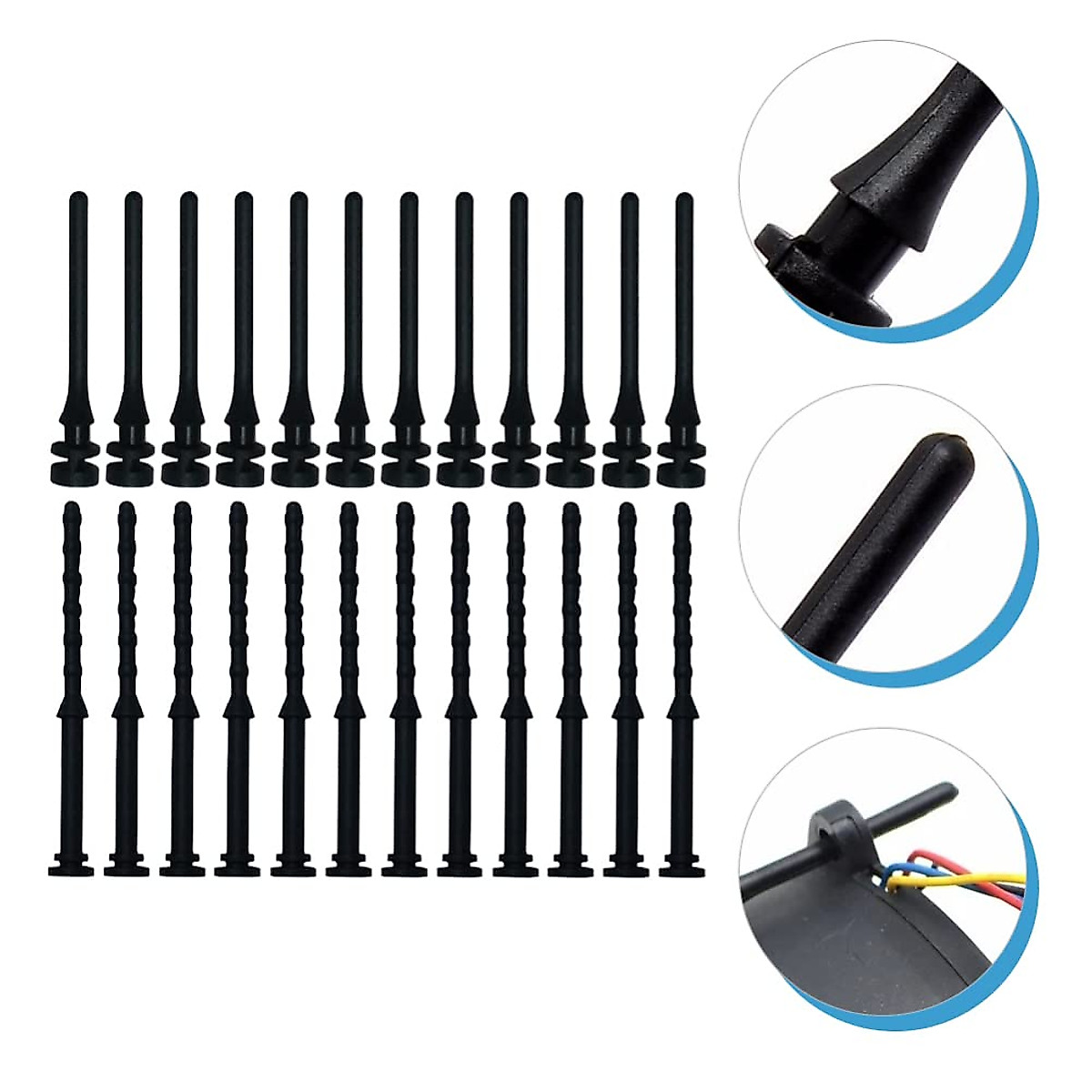 24 Pcs Fan Shock-absorbing Rubber Nail Computer Case Fan Screws Cooler Fan Screws Computer Anti-noise Screws Silicone Rubber Screw Computer Case Anti-seismic Screws