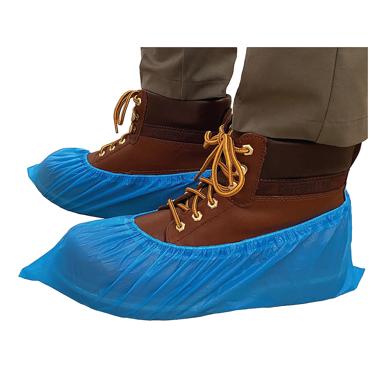 ProtectX Disposable Shoe & Boot Covers, XL Extra Large, 100-pack (50 pairs), Waterproof, Slip Resistant, Durable CPE plastic, Fits up to Men’s 14 US Size and All Women’s US Size Shoes