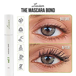 Liaison Mascara Bond - Peptide Growth Complex - Volumizing, Buildable, Lengthening, Defining, Curling, Multiplying - No Glue - Flake-Free - Vegan, Cruelty Free, Paraben Free & Talc Free
