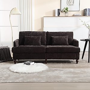Tongbaiyi Sofa,68” Comfy Sofa Couch with Extra Deep Seats, Chenille Loveseat Comfy Small couches for Small Spaces Apartment Lounge,2-Seat Upholstered