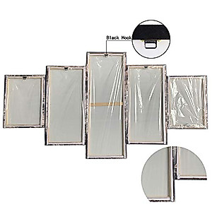 HAOSHUNDA Semi Truck Big Rig On The Highway Poster Living Room Decor 5 Panel Canvas Print Wall Art Gallery Wrapped（Framed） (8x14x2,8x18inx2,8x22inx1)