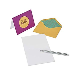 Papyrus Blank Cards with Envelopes, Hello (20-Count)