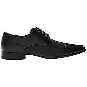 Calvin Klein Men's Bram Oxford, Black Diamond Leather, 9.5
