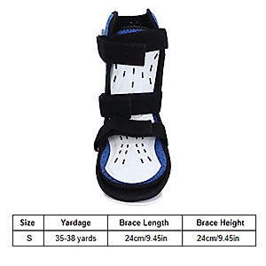 Fracture Boot, Detachable Design Comfortable Short Reinforced Orthopedic Walker Boot Nonslip with Front Protection Plate for Foot Injuries(Left foot, S)