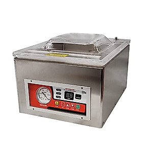 Chamber Vacuum Sealer, CM255, Perfect for Home and Commercial Kitchens, Industrial Grade Packaging Machine with High Powered Pump