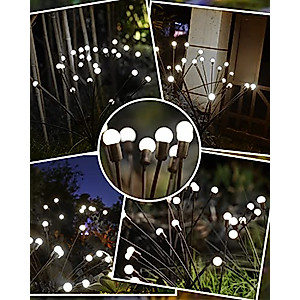 Otdair Solar Lights for Outside Garden,New-Upgraded 4 Pack Solar Lights Outdoor Waterproof,Outdoor Lights Solar Powered,Garden Lights Solar Outdoor for Backyard Garden White 8LED