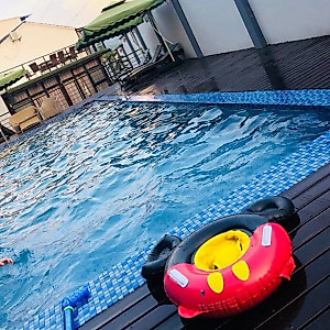 MC TTL Swimming Float Black Mouse Cartoon Kids Baby Swimming Ring Inflatable Pool Floating Round Pool Children Toy Float Thick