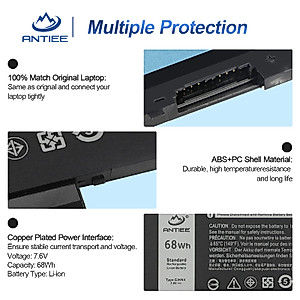 ANTIEE 68Wh GJKNX Laptop Battery Replacement for Dell Latitude 5480 5580 5280 5288 5290 5488 5490 5491 5495 5590 5591 E5480 E5580 E5590 E5490 Precision 15 3520 3530 GD1JP DY9NT 0DY9NT 5YHR4 451-BBZG