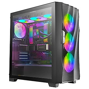 Antec DF700, Mid Tower Computer Case, ATX Gaming Case, USB3.0 x 2, 360 mm Radiator Support, 3 x 120 mm ARGB, 1 x 120 mm Reverse & 1 x 120 mm Fans Included