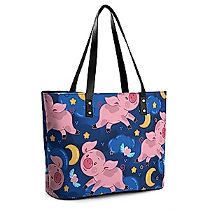 Womens Handbag Pigs Leather Tote Bag Top Handle Satchel Bags For Lady